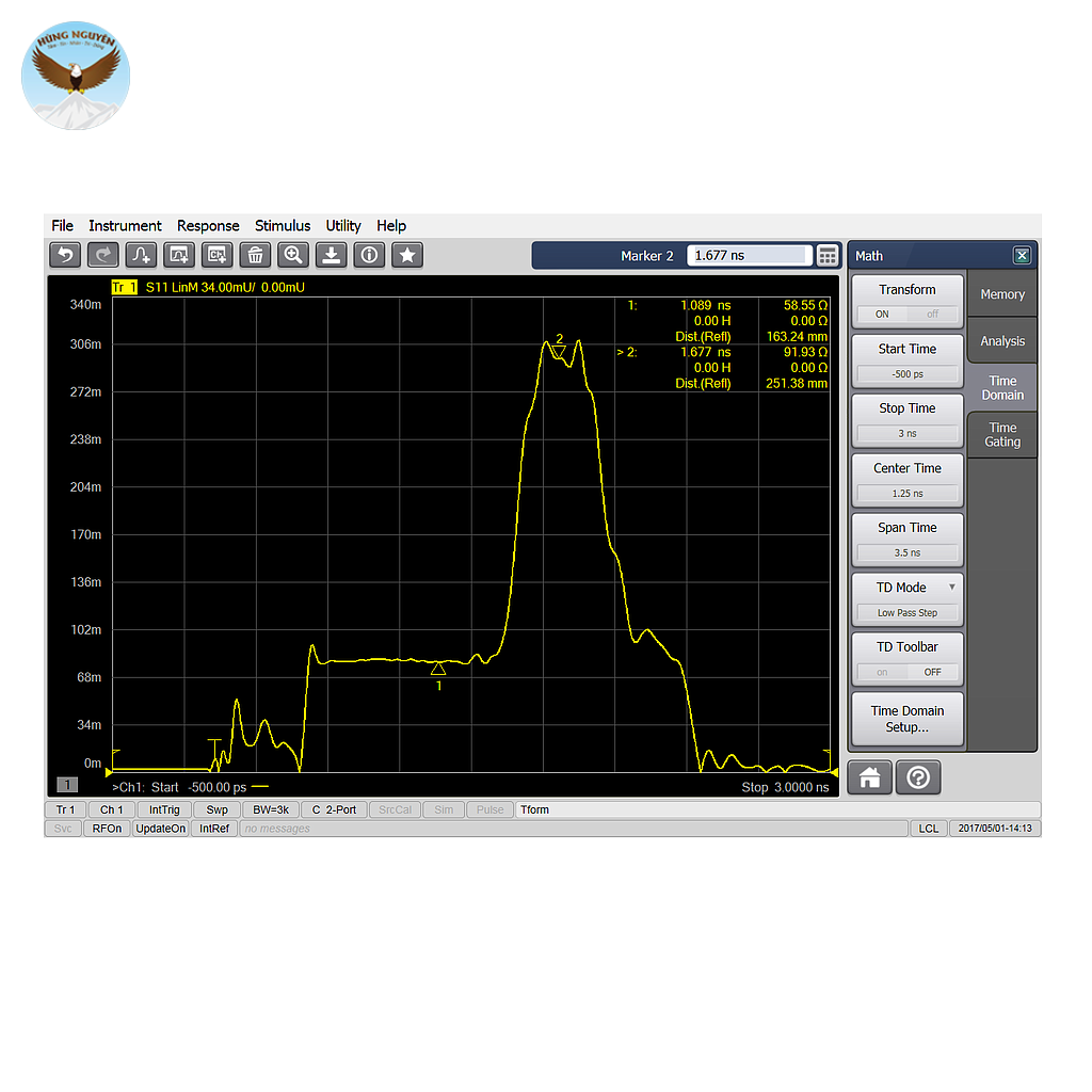 Phần mềm phân tích miền thời gian với TDR KEYSIGHT S97010B
